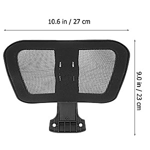 LIOOBO Office Chair Headrest Attachment: Chair Head Rest Cushion, Adjustable Head Neck Support Pillow, Black Universal Headrest, Clamp Support Neck Rest for Chair 1Pc