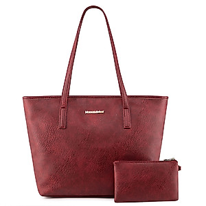 Montana West Tote Bags Large Leather Purses and Handbags for Women Top Handle Shoulder Satchel Hobo Bags MWC-028RD