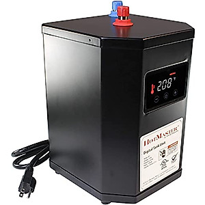 Westbrass DT1F272-62 9" Develosah 2-Handle Instant Hot and Cold Water Dispenser Faucet with HotMaster DigiHot Digital Tank System, Matte Black