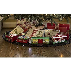 Lionel Battery-Operated Disney Mickey Mouse Express Toy Train Set with Locomotive, Train Cars, Track & Remote with Authentic Train Sounds, & Lights for Kids 4+