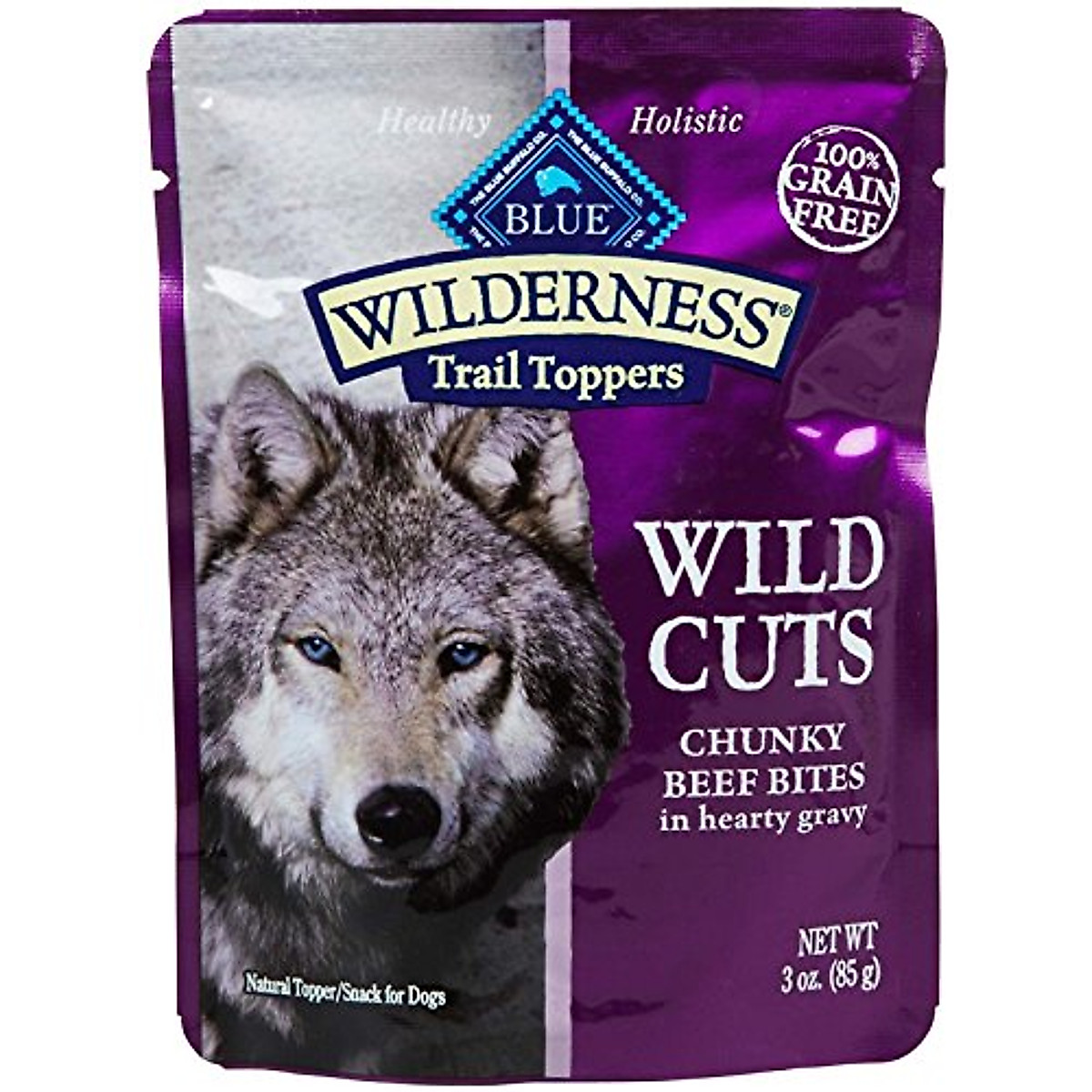 Blue Buffalo Wilderness Trail Toppers Chunky Beef Bites Dog Food, 24 By 3 Oz.