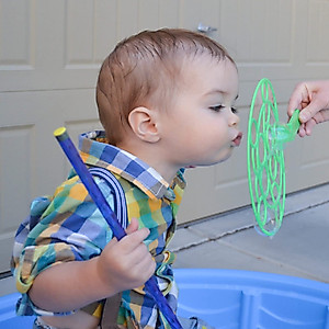 Bubble Wands Set, 28 Pcs Large Bubble Wand with Tray, Great for Kids Summer Outdoor Bubble Party Favors
