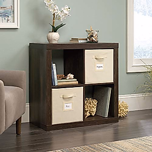 Sauder Stow-Away 4-Cube Organizer, Smoked Oak Finish