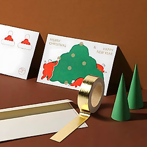 SIDAZON Gold washi Tape Gold foil washi Tape for Wall Decor Decorative Tape Crafts Washy-Tape Mirror Tape Gold Strips Gold Duct Tape Metallic washi Tape Self Adhesive Masking Tape 0.59in x33FT (Gold)