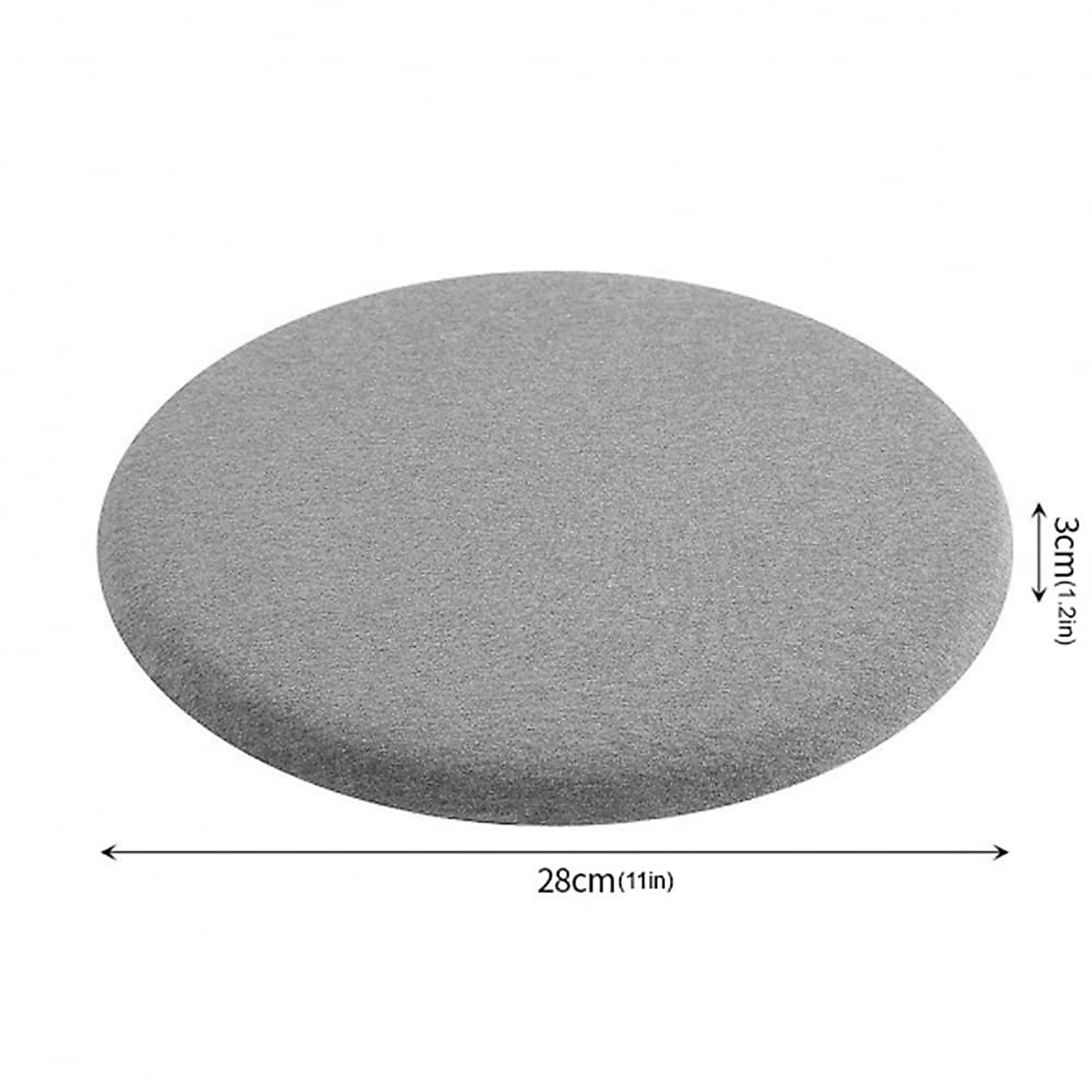 Muellery Memory Foam Seat Cushion Round Pain Relief Chair Pad 11in(28cm) Charcoal TPYU133156
