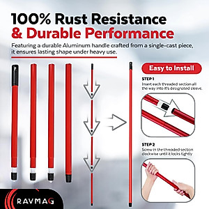 2-in-1 Silicone Rubber Broom Carpet Rake and Squeegee - Swivel Pet Hair Removal Broom with Long Handle - Slanted Side Bristles for Corners - Multipurpose Rubber Broom for Carpet, Hardwood Floor, Tile