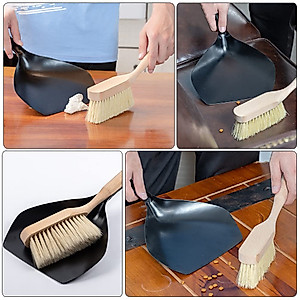 Kichvoe 1 Set Desktop Broom Kitchen Dustpan Broom Dustpan Mini Dustpan Small Broom and Dustpan Broom with Dustpan Feed Shovel Portable Mini Broom and Dustpan Household Pet Broom