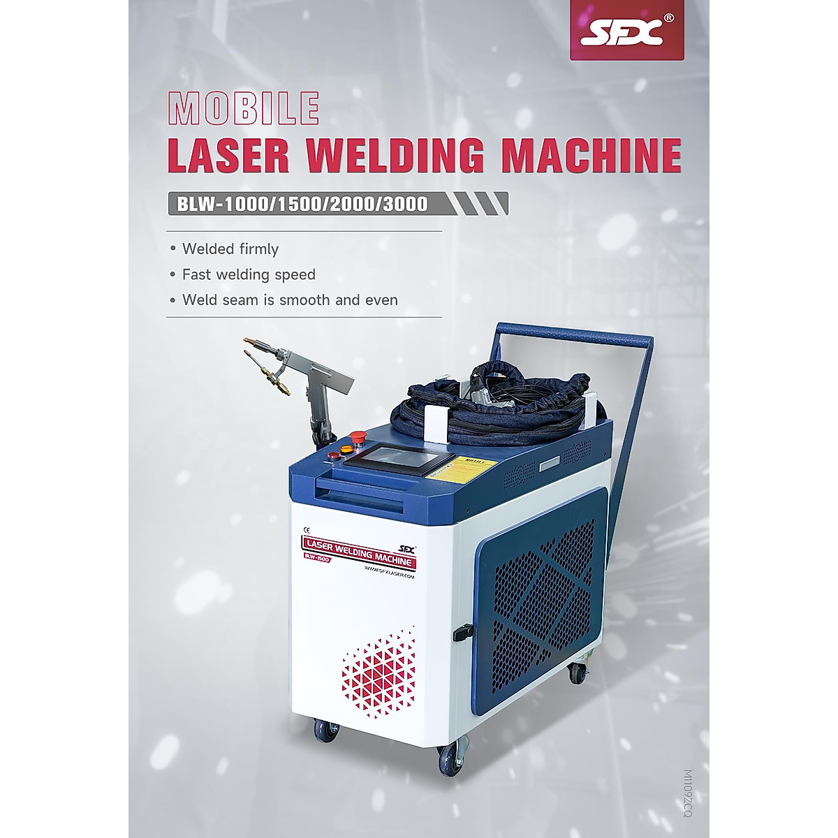 2in1 Handheld Laser Welder Machine for Metal Fiber Laser Welding Machine 1000W with Auto Wire Feeder Fiber Cable 10m Stainless Steel Laser Welding Iron Aluminum Copper