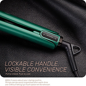 ROSILY Glossmine R3 Hair Straightener 480 Degrees| 1 Inch Nano Titanium Flat Iron Professional | Hair Straightening Iron with LCD Display and Lock | Dual Voltage Adjustable Temperature 140℉-480℉