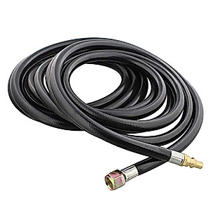 Dumble 18 Feet Low Pressure Propane Quick Connect Hose Extension - 3/8 Inch Female Flare and 1/4 Inch Male Quick Connect for RV, Camper, BBQ Grill, Propane Tank, Heater, and Firepits