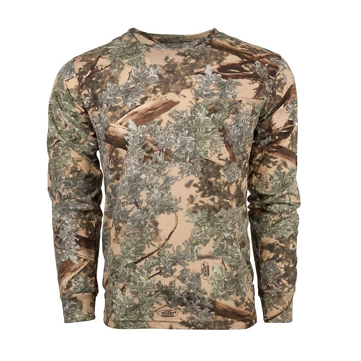 King's Camo Men's Standard King's Classic Long Sleeve Tee, Desert Shadow, 4X-Large