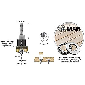 Amana Tool - 55336 Carbide Tipped 82° Countersink with Adjustable Depth Stop