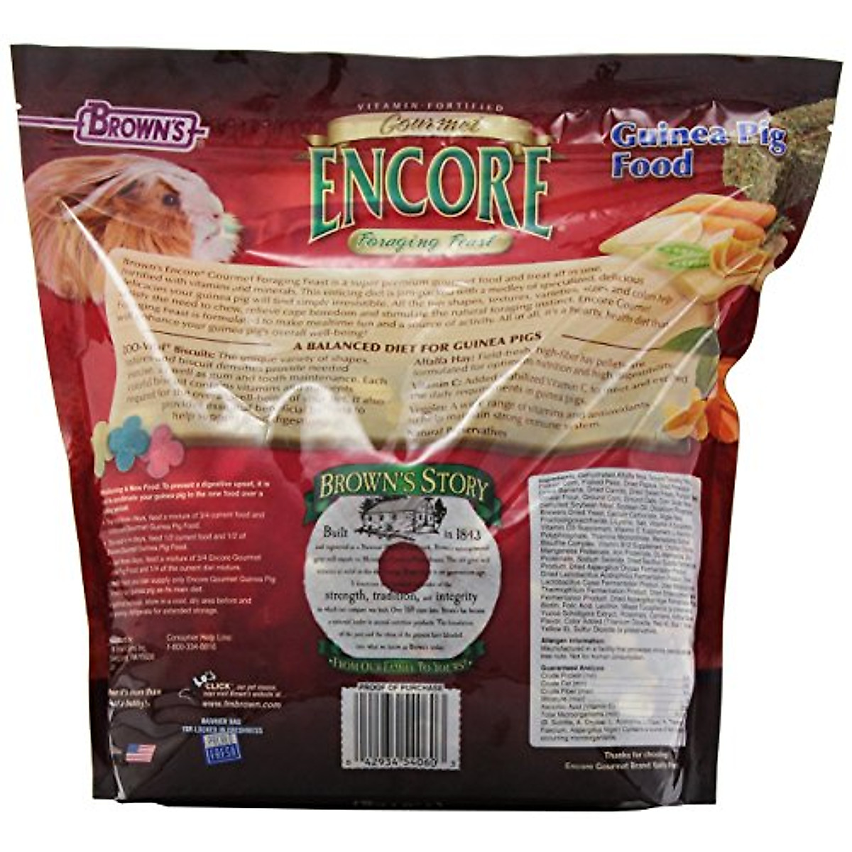F.M.Brown'S Encore Gourmet Guinea Pig Food, 4 Lb