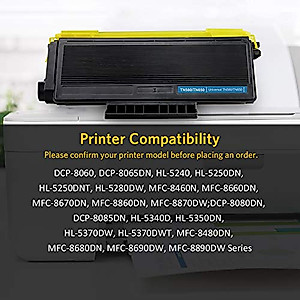 v4ink 1-Pack Compatible Toner Cartridge Replacement for Brother TN580 TN620 TN650 High-Yield Work with HL-5240 HL-5250 HL-5340 HL-5370 MFC-8460 MFC-8480 MFC-8680 MFC-8690 MFC-8860 MFC-8890 Series