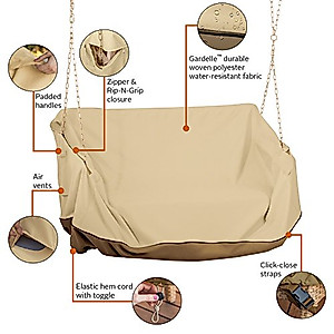 Classic Accessories Veranda Water-Resistant 56 Inch Porch Swing Cover, Patio Furniture Covers