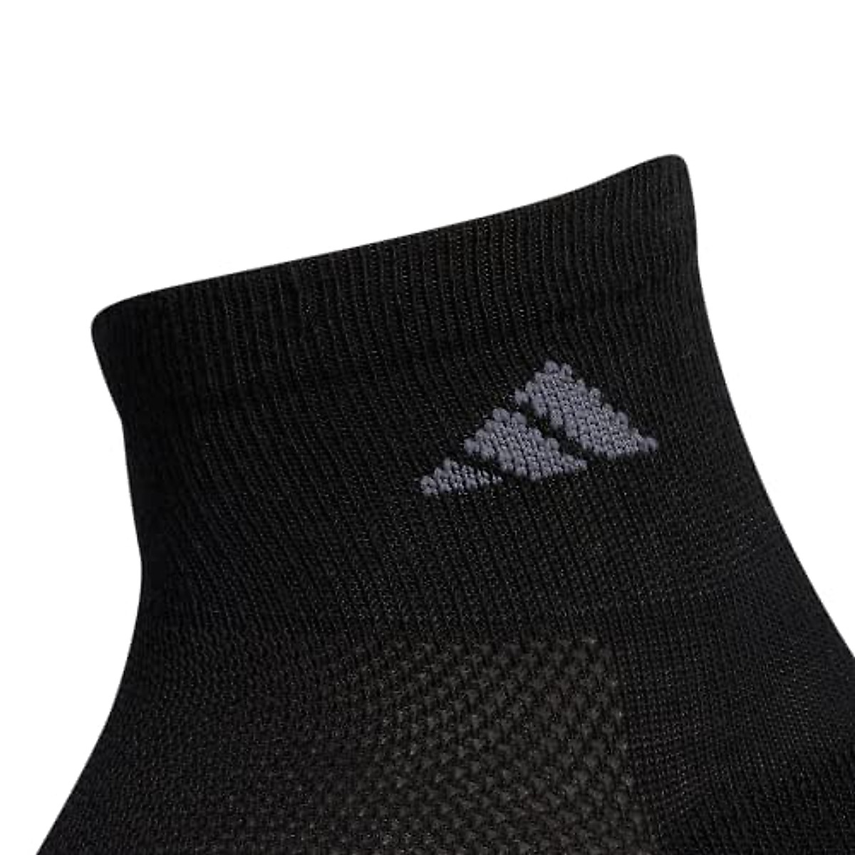 adidas Men's Superlite Stripe 3 Quarter Socks (3-Pair), Black/Night Grey/Onix Grey, Large