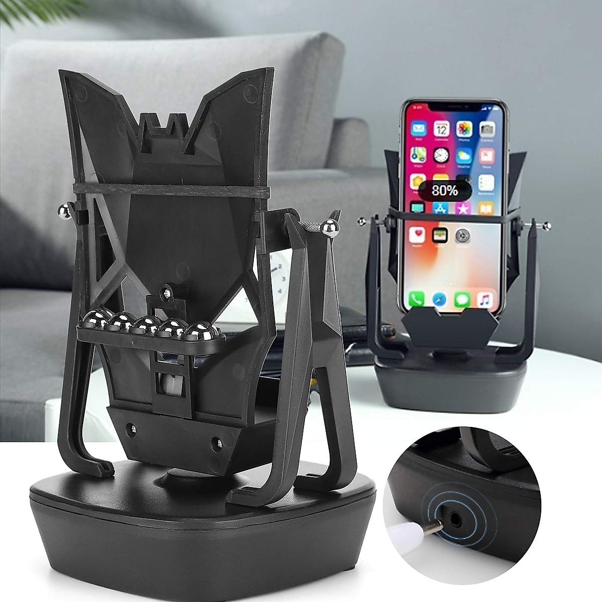 Fybida Phone Shaker Automatic Phone Swing Device Stop Motion Stand Shaker Mobile Phone Swing Pedometer for WeChat Run Step Count Program