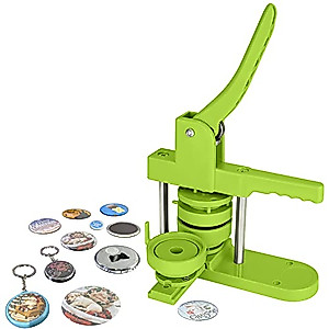 Button Maker Machine Multiple Sizes 330 Sets, Pin Maker 1''+1.25''+2.25'' Button Making Supplies, DIY Pinback Button/ Keychain Badge/ Bottle Opener Button/ Fridge Magnet Button for Christmas Party