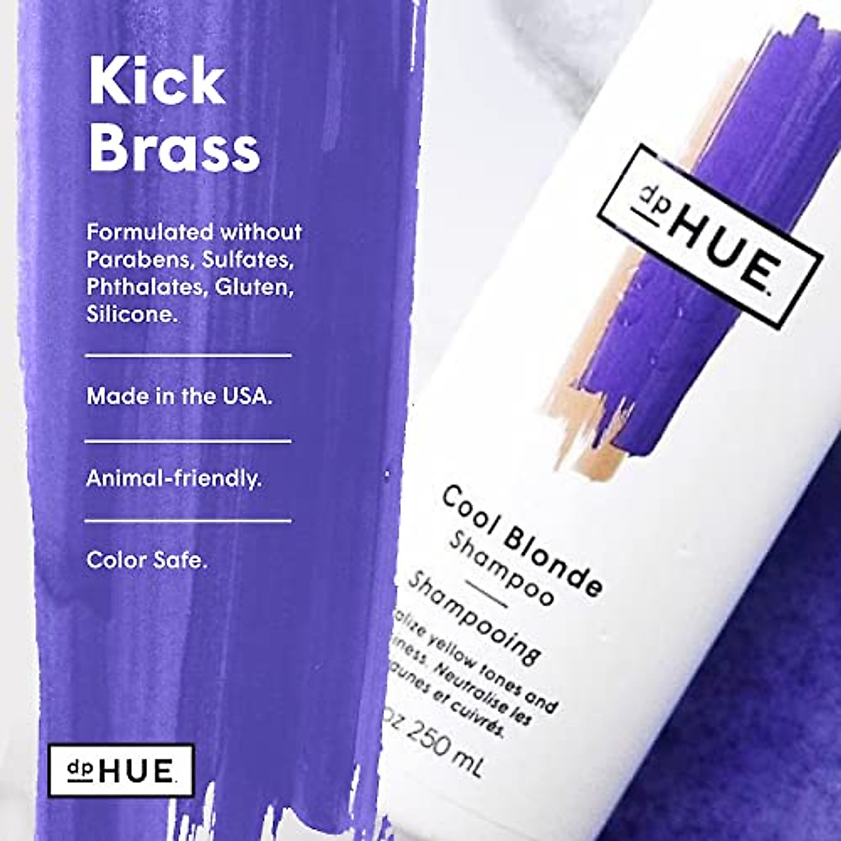 dpHUE Cool Blonde Shampoo, 8.5 oz - Purple Shampoo for Color-Treated Hair - Blonde Toner - Neutralize Unwanted Yellow, Brassy Hair Tones - Moisturizing Shampoo for Soft, Shiny Hair