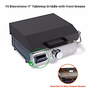 Stanbroil Hard Cover Hood for Blackstone 17 Inches Front Grease Table Top Griddle, Black