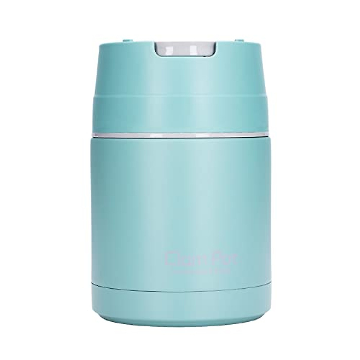 Food Container, Stainless Steel Vacuum Insulated Kids Food Jar Insulated Lunch Container Hot Cold Food with Folding Spoon Carry Handle Thermal Containers for Kids Adult School (Mint Green)