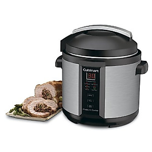 Cuisinart EPC-1200PC 6-Quart Electric Pressure Cooker, Brushed Stainless and Matte Black - Club Model