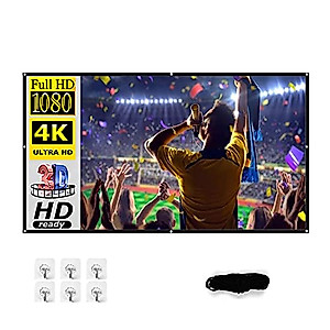 Fiico Anti Light Projector Screen 120 Inch,16:9 Foldable Anti-Crease Outdoor Projector Screen,Increasing The Thickness Outdoor Movie Screen for Home, Party, Office, Classroom, Outdoor