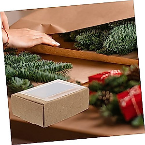 STOBOK 50pcs Packaging Boxes Mini Boxes for Favors Cupcakes Containers Mini Cake Containers Paper Storage Box Compact Paper Box Soap Boxes for Homemade Soap Packing Box Carton Cake Box