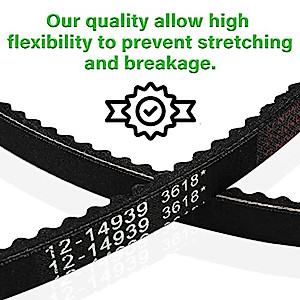 Part# 603907 Lawn Mower Pump Drive Belt 1/2" x 50 3/4" for Hustler Raptor, Raptor Limited, Raptor SD and Raptor SDX - 2 Pack