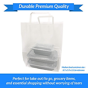 Reli. 100 Pack | 10"x6.75"x12" | Large White Paper Bags w/Handles | Ideal for To Go/Take Out/Restaurant Bags with Handles, Shopping, Retail, Gifts | 25% larger than 10"x5"x13"