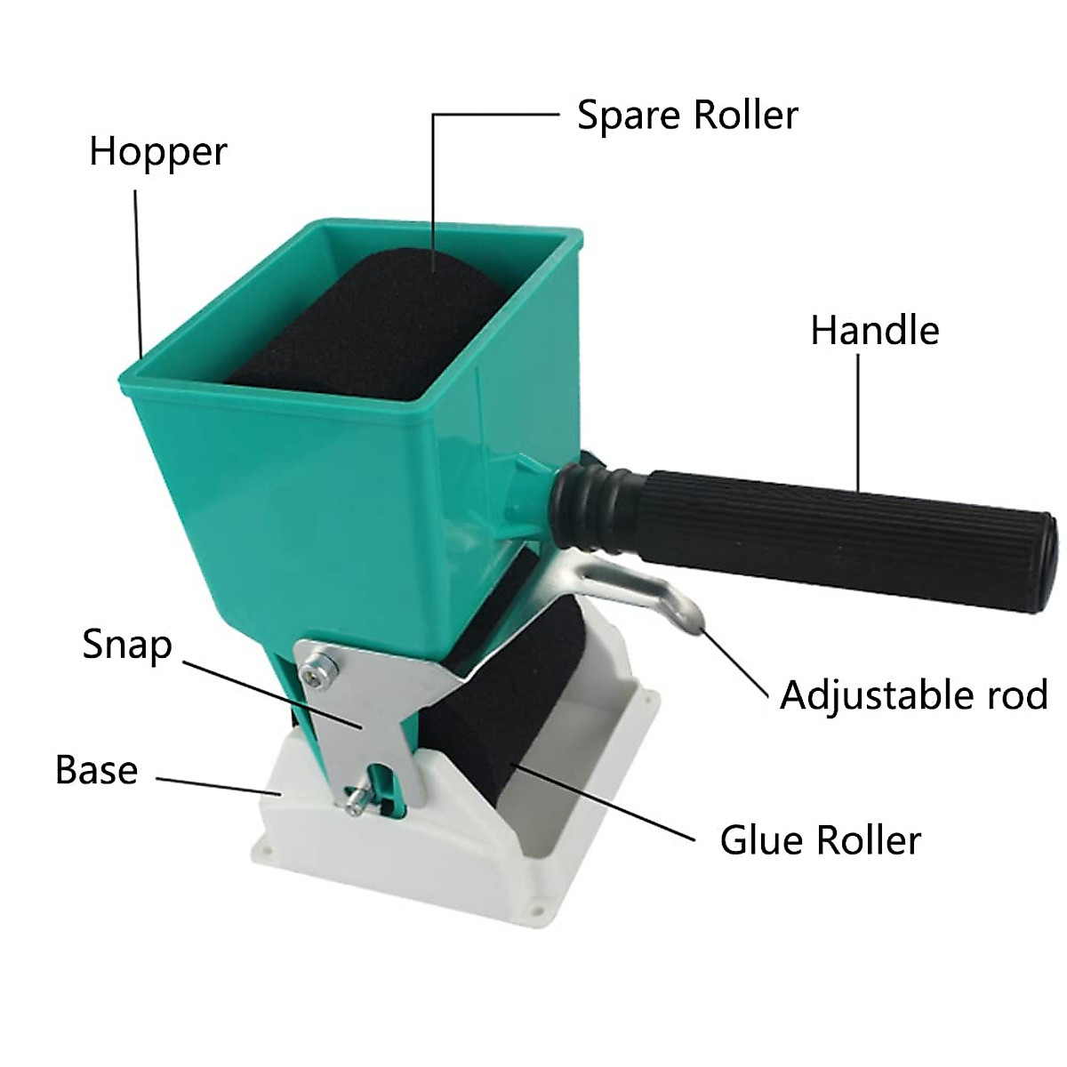 Singring Portable Glue Applicator Roller Woodworking Glue Spreader Adjustable Glue applicator for Work Wooden DIY Coating (6 inch)