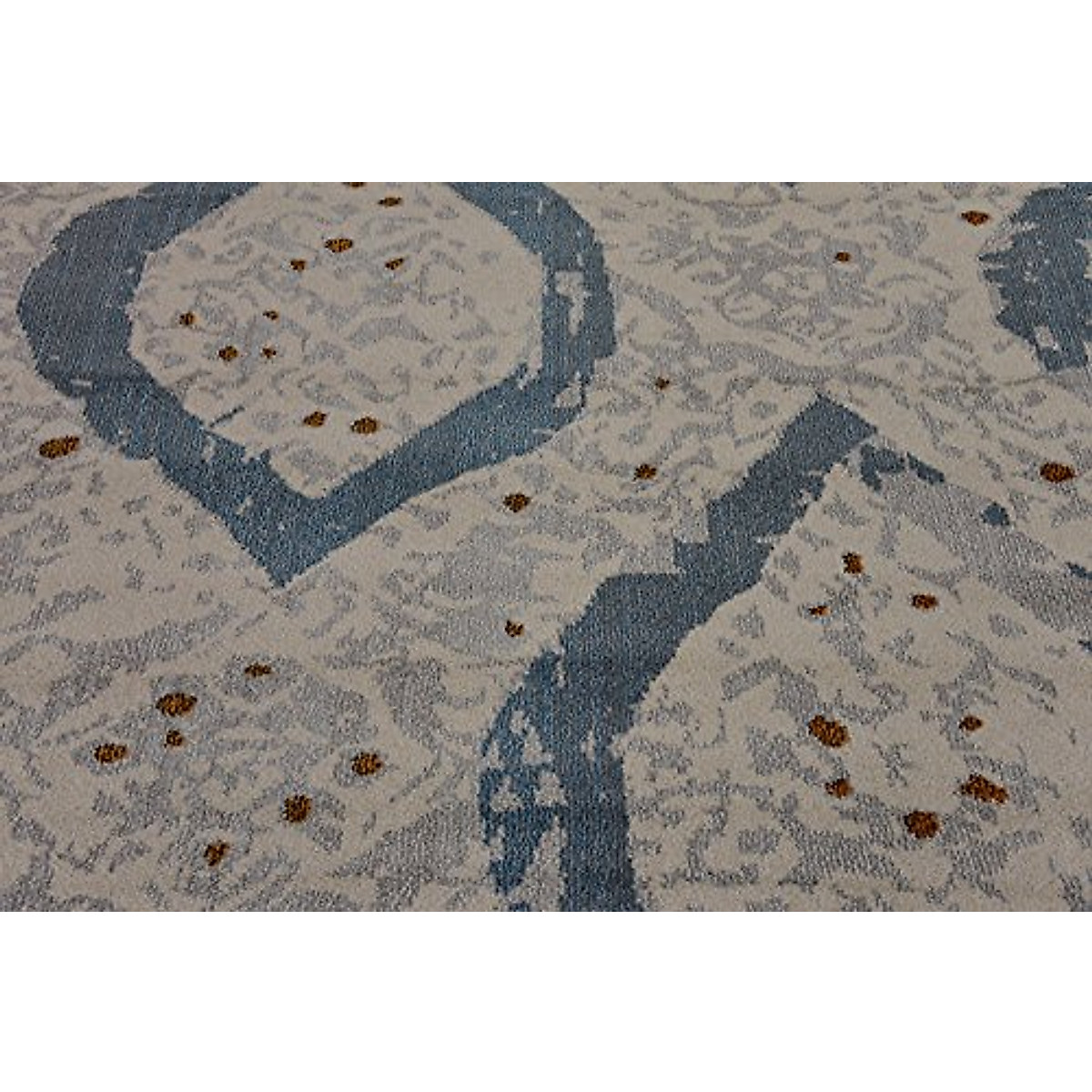 Unique Loom Estrella Collection Modern Abstract Cream Round Rug (8' 0 x 8' 0)