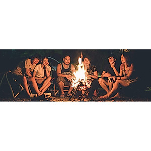 DesignNest, FoldingFire BBQ Grill, Foldable, Portable Firepit with Stainless Steel Cooking Grate, Campfire, Outdoor Fire Pit, Bonfire, Backyard Fireplace, Carrying Bag Included, Medium, Black