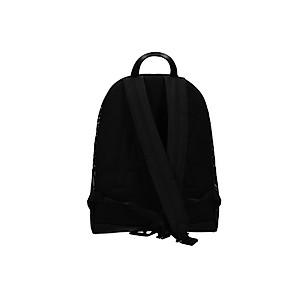 A|X Armani Exchange Men's Allover Logo Eco-Leather Backpack, Black Olivine, OS