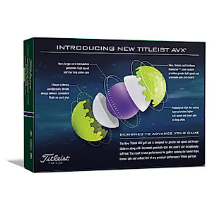 Titleist AVX Golf Balls, Yellow, (One Dozen) (T9112S)