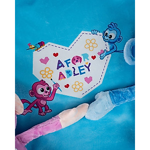 A FOR ADLEY Official Merch Monkey Buddies, A Pink and Blue Monkey Ready to Be Your Favorite Stuffed Animal Friend. Comes with Carrying Bag.