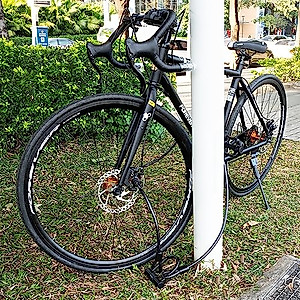 Titanker Bike Steel Cable, 12mm Thick Heavy Duty Security Vinyl Coated Flexible Steel Cable with Loop End (4ft, 7ft, 15ft, 30ft)