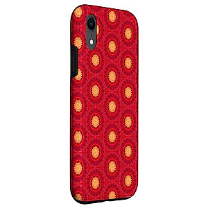 iPhone XR Abstract Geometric Cute Cool Fun Pattern Red Orange Yellow Case