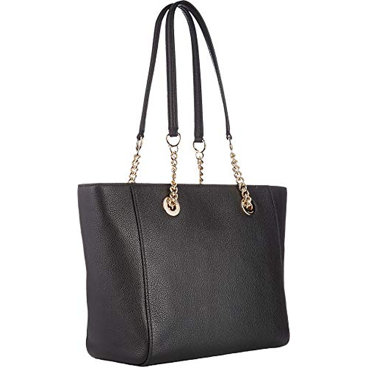 COACH Pebbled Turnlock Chain Tote 27 Li/Black One Size