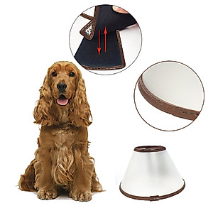 Gmaso Pet Recovery E-Collar for Pet Dogs & Cats,Professional Adjustable Recovery Collar for Surgety,Wound Healing Protection (S)