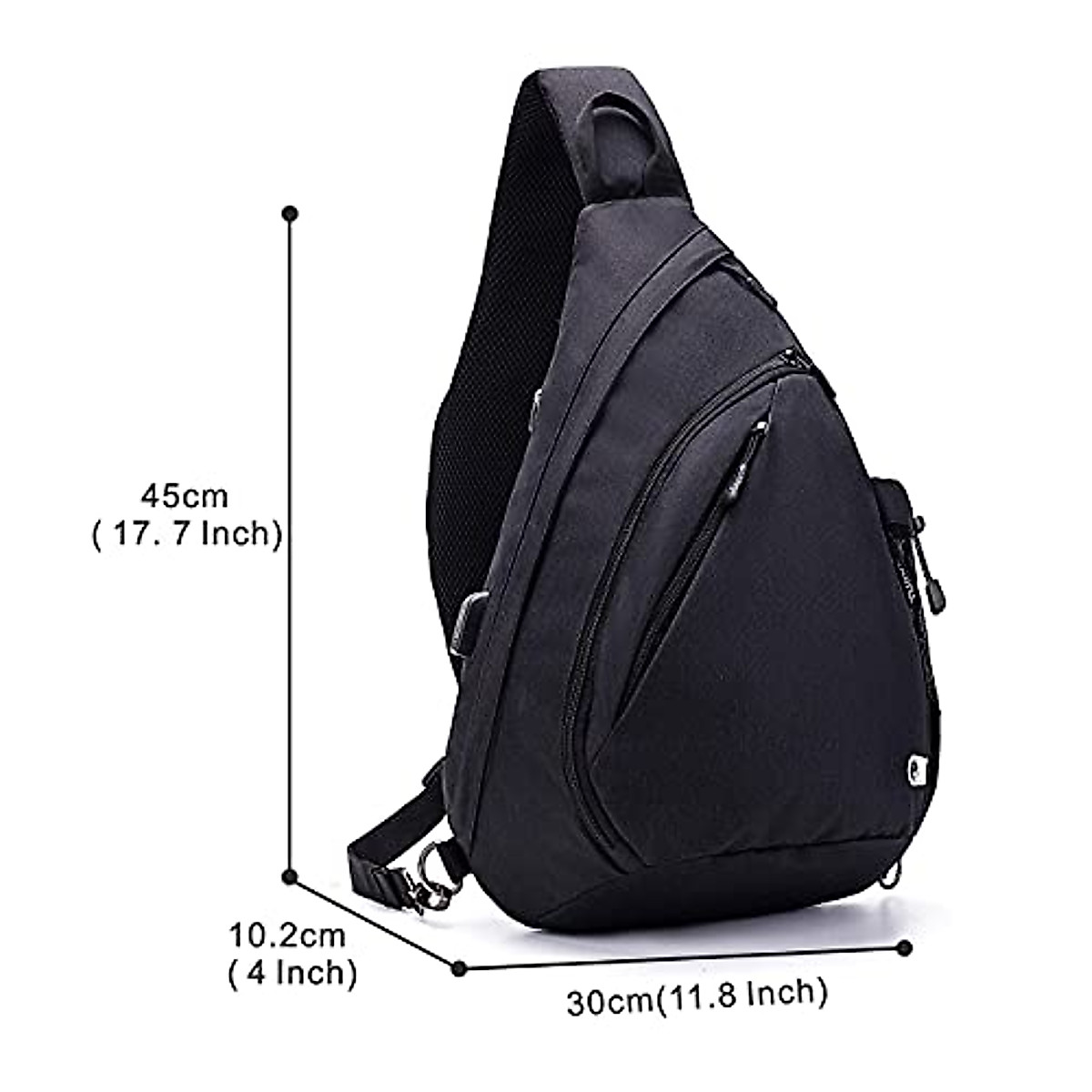 TurnWay Water-Proof Sling Backpack/Crossbody Bag/Shoulder Bag for Travel, Hiking, Cycling, Camping for Women & Men (Black1)