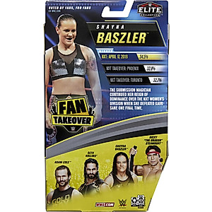 Mattel WWE Shayna Baszler Fan TakeOver 6-in Elite Action Figure with Fan-voted Gear & Accessories, 6-in Posable Collectible Gift for WWE Fans Ages 8 Years Old & Up