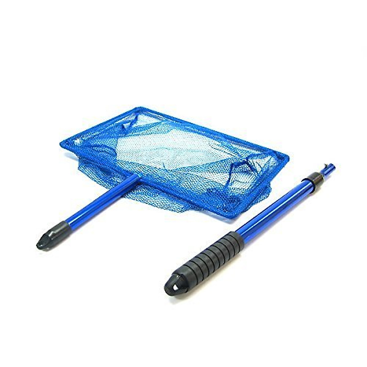 CORISRX BEST OF YOUR LIFESTYLE 12"x 8" Koi Adjustable Fish NET Handle 30~54cm Aluminum Fishing Pond Tank Blue