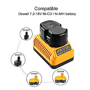 ANTRobut 18V 4500mAh Replacement Dewalt 18V Battery XRP DC9096 DC9098 DC9099 DW9095 DW9096 DW9098 DE9038 with DC9310 18V Battery Charger