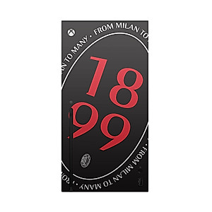 Head Case Designs Officially Licensed AC Milan 1899 Oversized Art Matte Vinyl Sticker Gaming Skin Decal Cover Compatible with Xbox Series X Console
