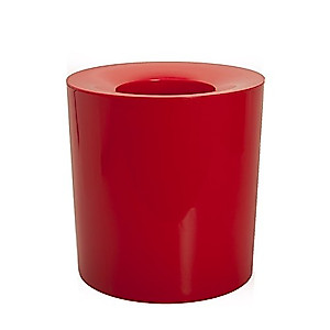 Glad Small Plastic Waste Bin – 10L Trash Can with Lid, Red