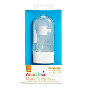 Munchkin® Clear Nose Baby Nasal Aspirator, White, 5 Piece Set (Pack of 1)