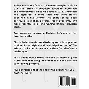 Father Brown Large Print Mysteries: The Wisdom of Father Brown Illustrated (Father Brown Paperback)