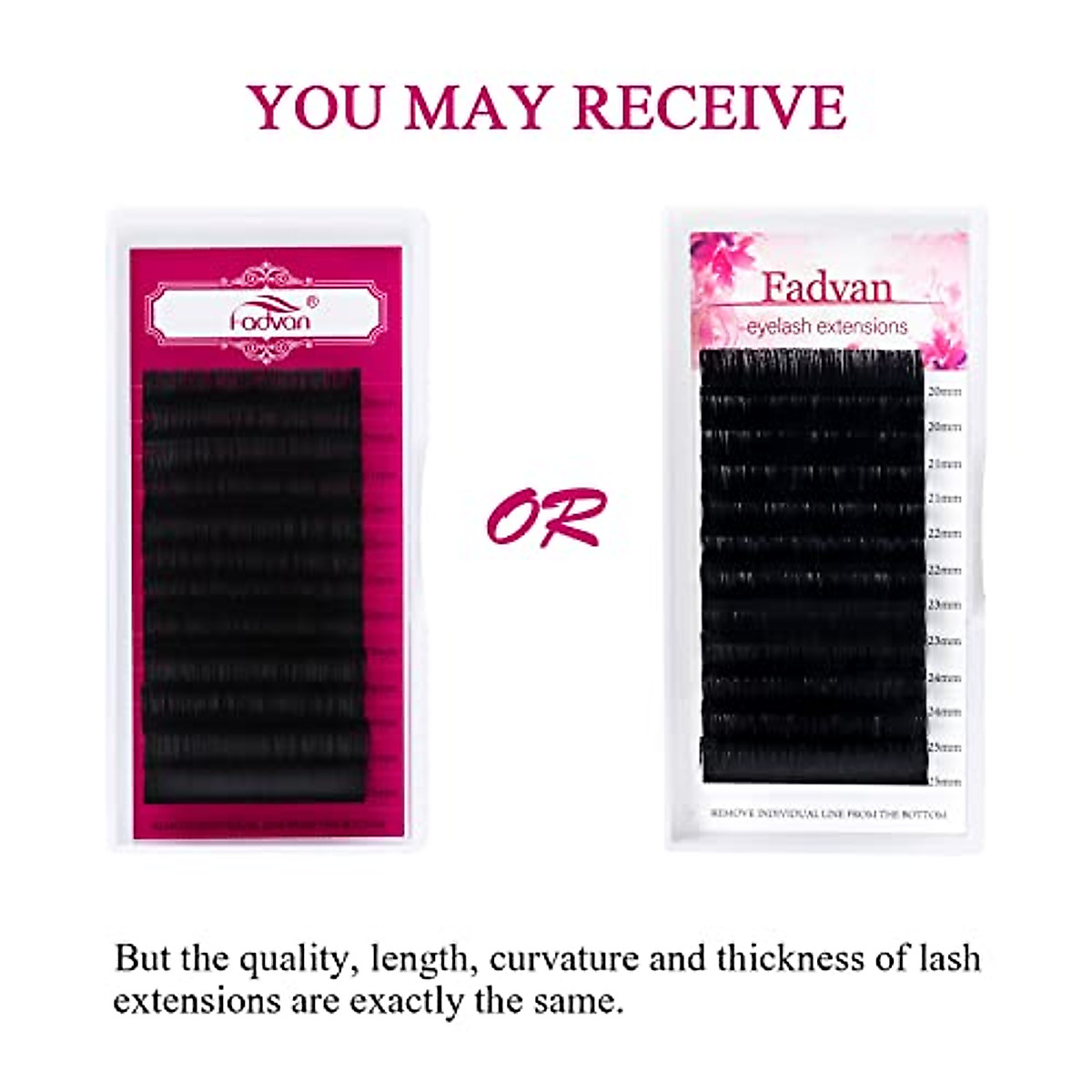 Eyelash Extensions C Curl Individual Lashes Not Easy Fans 0.07mm 20-25mm Mixed Tray Faux Mink Eyelash Extension Supplies Classic Lash Extensions Professional Salon Use by FADVAN (0.07mm-C, 20-25mm)