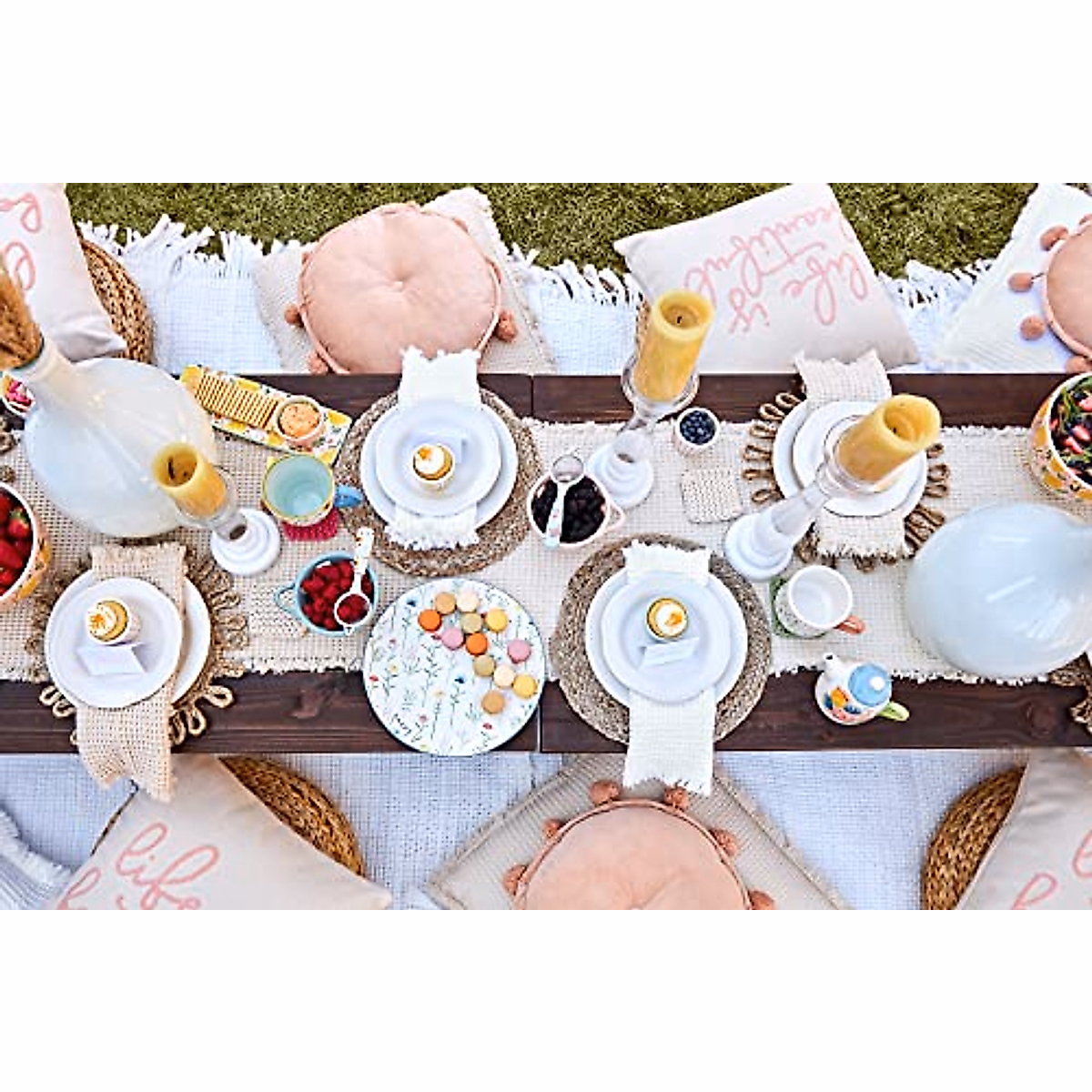 Mud Pie Floral Platter, Round, 12" dia